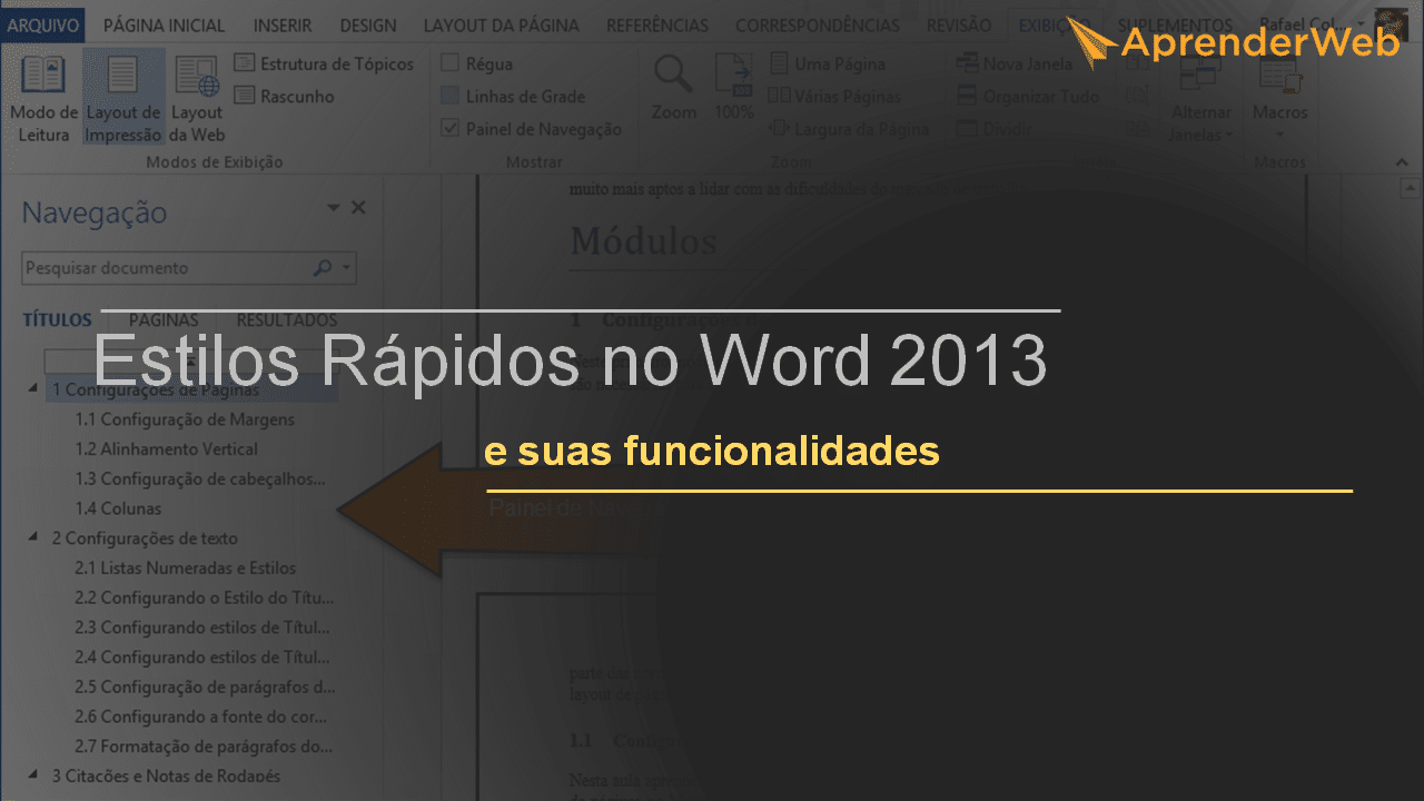 Estilos Rápidos do Word 2013 e suas aplicações - AprenderWeb