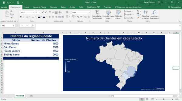 Aprenda a usar gráficos de mapas no Excel 2016 - AprenderWeb